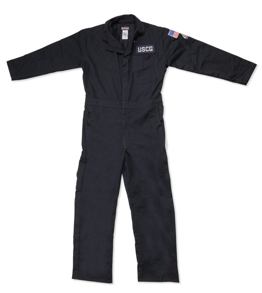 Flame Resistant USCG Long Sleeve Navy Blue Coverall | Linen Supplier